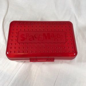 SpaceMaker | Office | Spacemaker Pencil Box Translucent Red Clear 99s ...